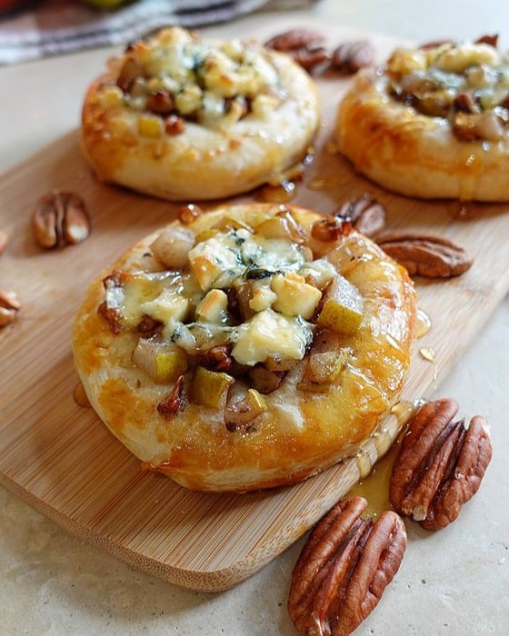 Caramelized Pear and Blue cheese Tarts Recipe | The Woodlands TX Chef