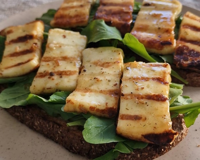 Toast with Honey Glazed Halloumi Cheese Recipe | The Woodlands TX Chef