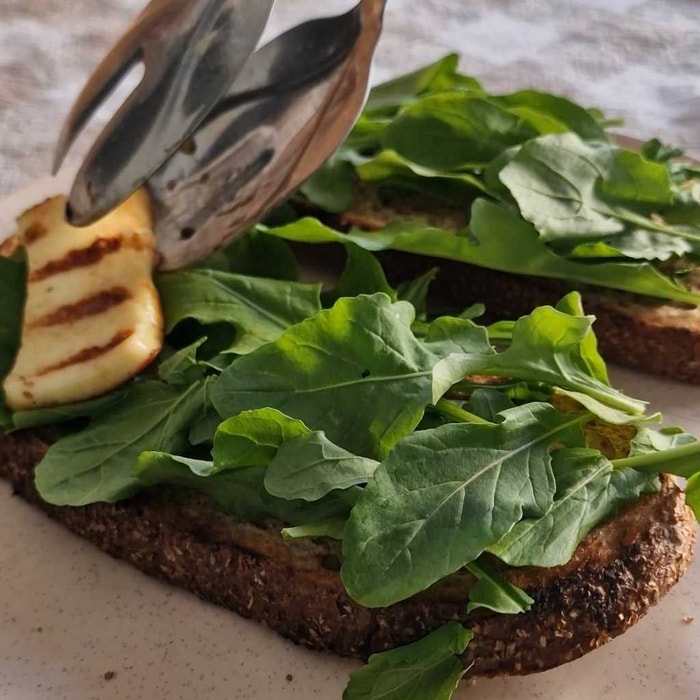 Toast with Honey Glazed Halloumi Cheese Recipe | The Woodlands TX Chef