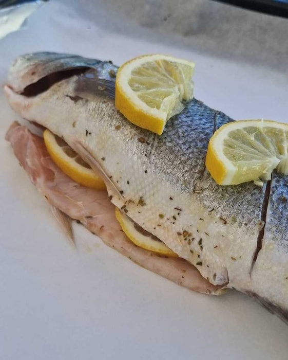 Whole baked sea bass Recipe | The Woodlands TX Chef